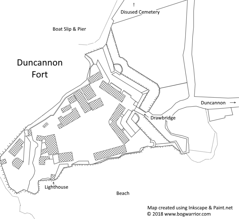 Map of Duncannon Fort – Bogwarrior.com